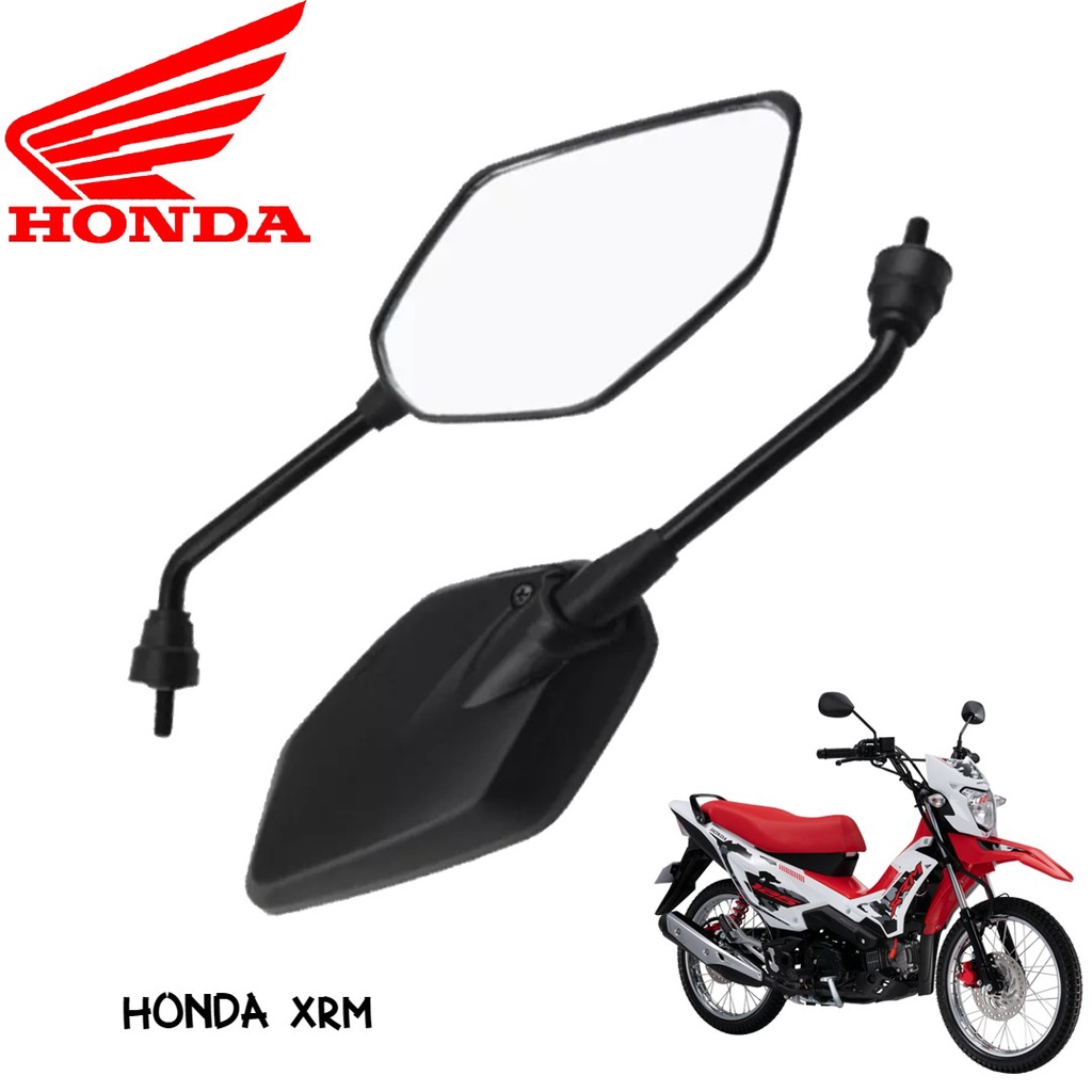 HONDA XRM motorcycle side mirror stock dahon type (black) | Shopee ...