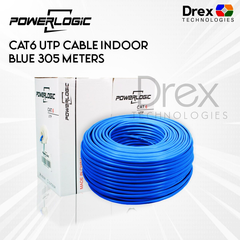 305M PowerLogic UTP Lan Cable Cat6e CCA Indoor Blue (Cable Only ...
