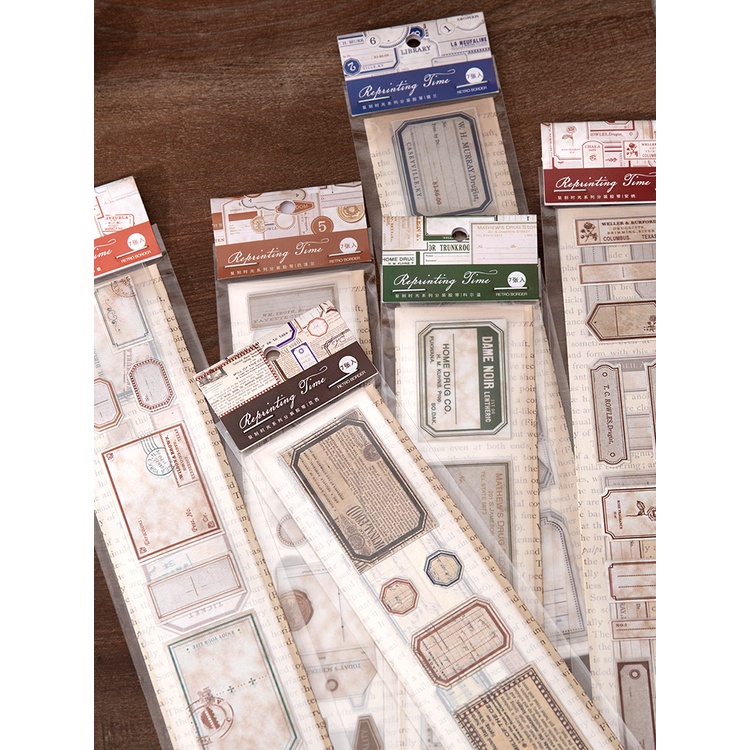 Vintage name tag label sticker DIY diary notebook | Shopee Philippines
