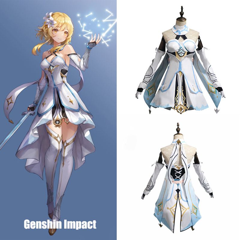 Game Genshin Impact Lumine Cosplay Costume Halloween Femme Anime ...