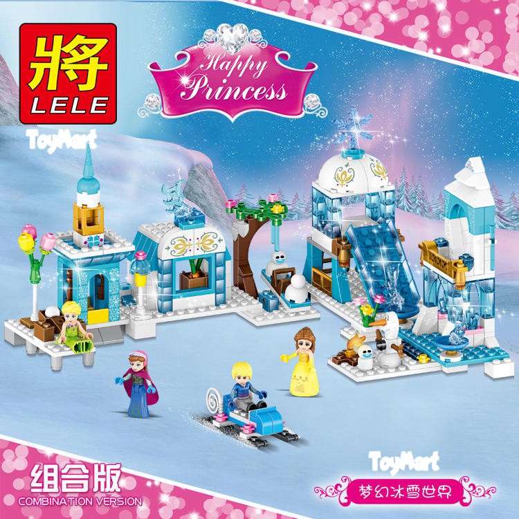 4 in 1 Frozen LEGO Castle Mini Figures Brick Toy Combinable into Big ...