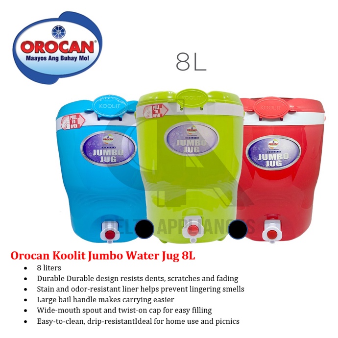 Orocan Koolit Jumbo Water Jug8L | Shopee Philippines