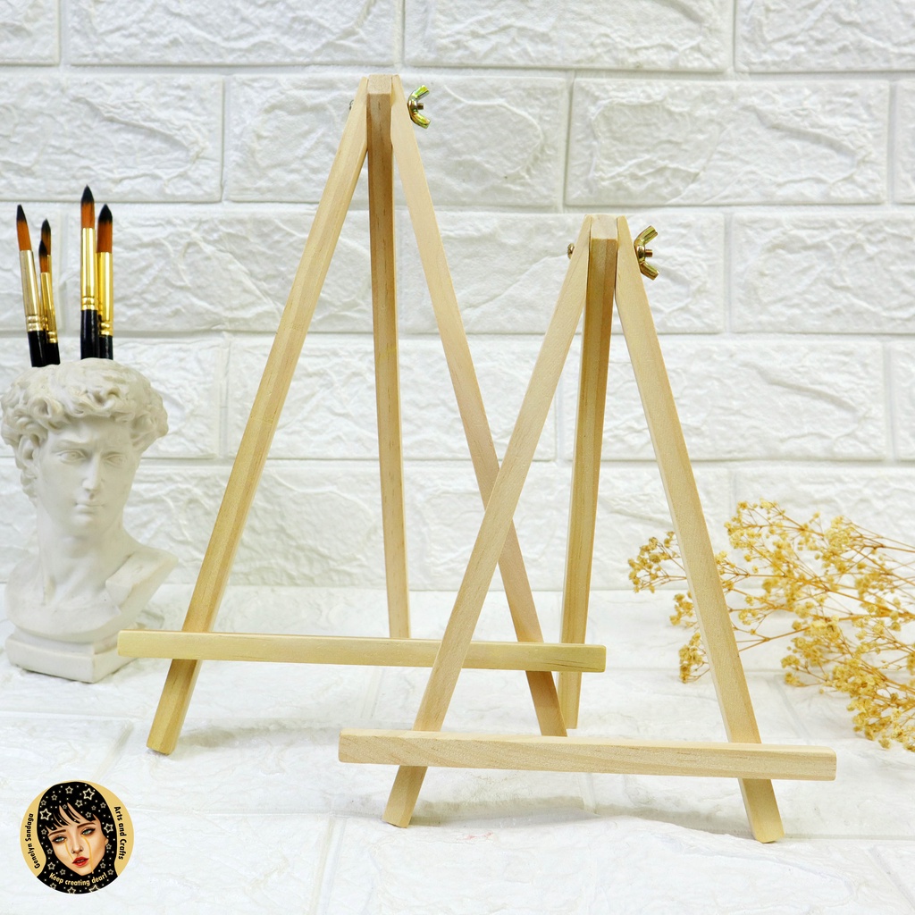 (ORIGINAL) Mini Wooden Easel for Painting, Display and Tripod | Shopee ...