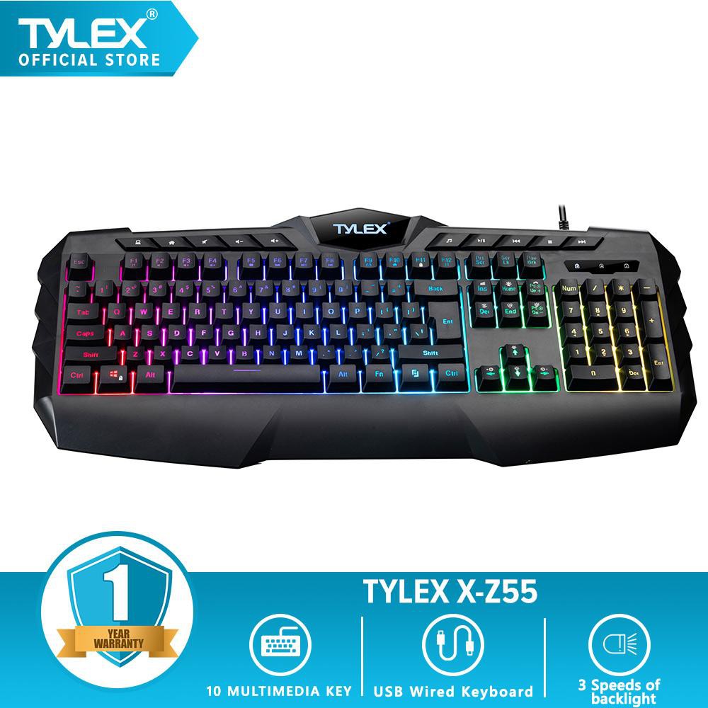 TYLEX X-Z55 Multimedia RGB Gaming Backlit Keyboard | Shopee Philippines