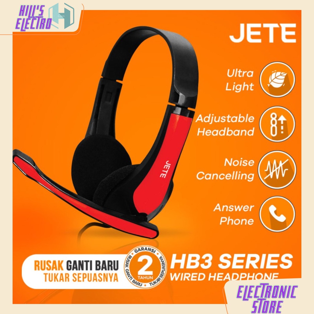Jete HB3 Headset - HB 3 Headphones With Mic Original | Shopee Philippines