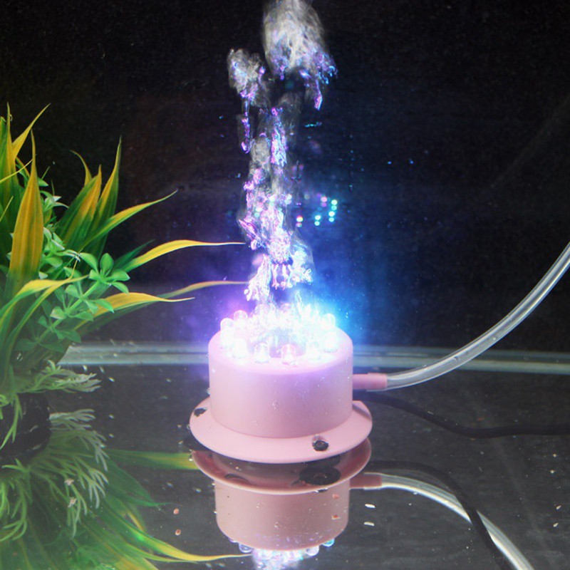 Mini Colorful Bubble Lamp LED Submersible Light with 12 LEDs Air ...