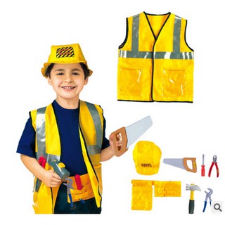 ️( Ready stock )Kame kids costume boys engineer costume Construction ...