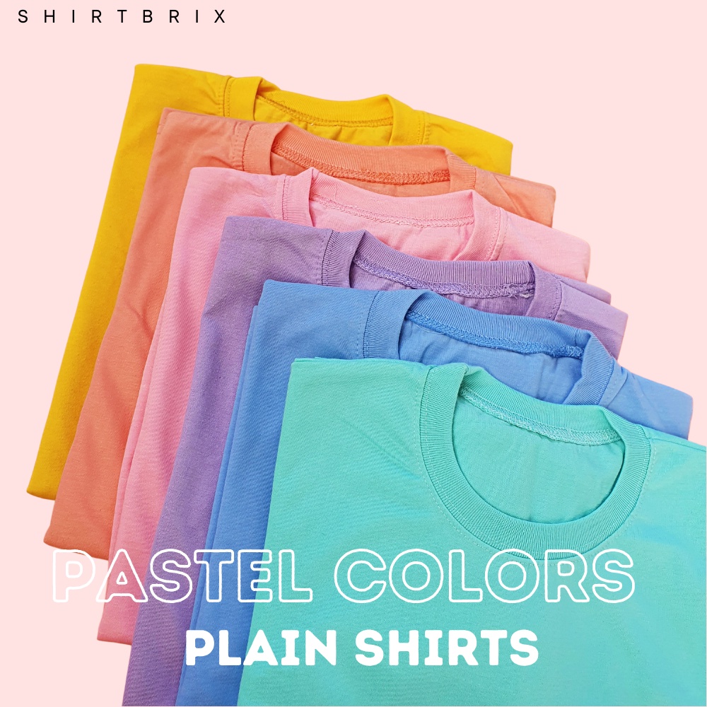 Pastel Plain Shirts | Peach Gold Lt Blue Lt Violet Mint Green Baby Pink ...