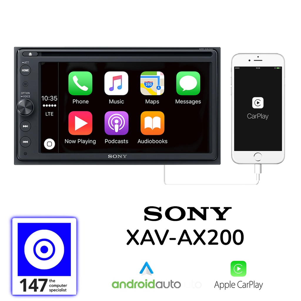 Sony XAV-AX200 | Car Stereo with Apple CarPlay and Android Auto ...