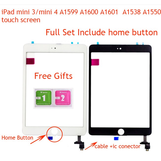 Touch Screen Compatible with Mini 3 Mini 4 A1599 A1560 A2601 A 1550 ...