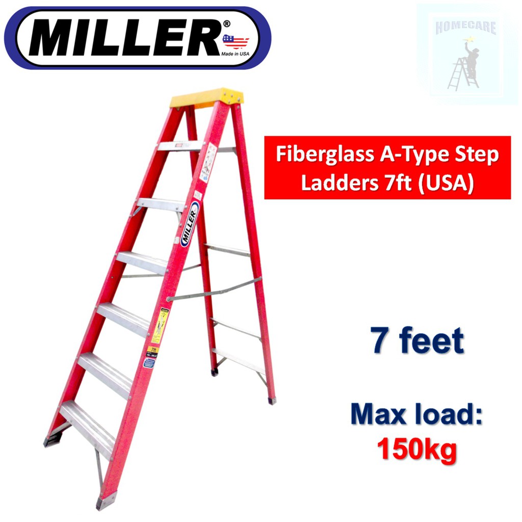 Miller Fiberglass A-Type Step ladder 7ft | BeeCost