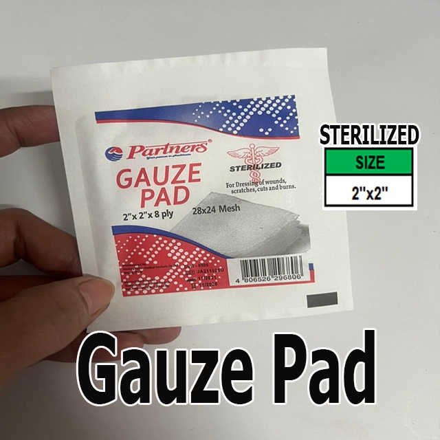 2X2 GAUZE PAD 8 PLY STERILE PER ONE PIECE | Shopee Philippines