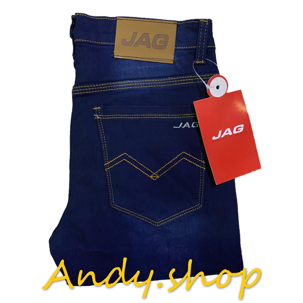 9838#JAG Men's Pants Navy Blue Strechable Jeans Skinny COD | Shopee ...