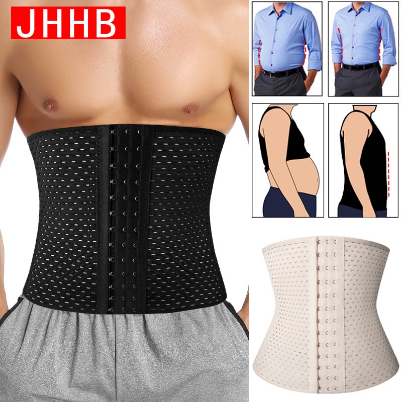 Men Slimming Belt Waist Trainer Body Shaper Trimmer Corset For Abdomen ...