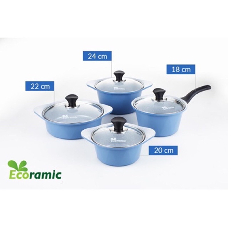 Ecoramic 8-dish pot set (green) | Shopee Philippines