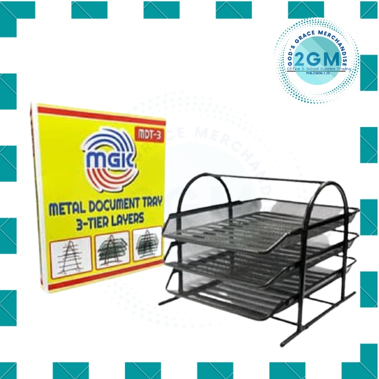 METAL MESH DOCUMENT TRAY, 3-TIER LAYERS, COLOR: BLACK | Shopee Philippines