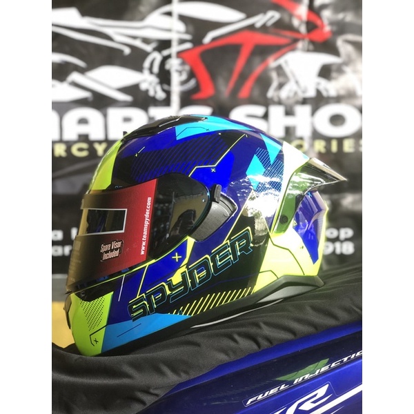 Spyder Rogue Dual Visor Motorcycle Helmet Premium Design with Freebies ...
