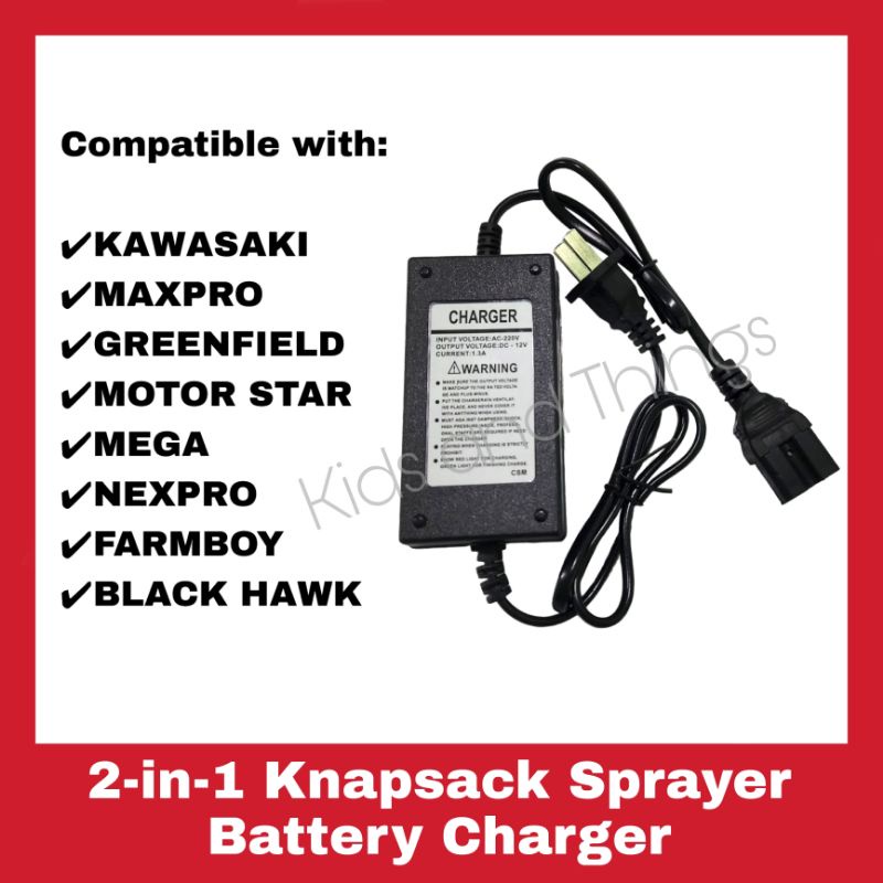 Knapsack Charger for 2-in-1 Battery Operated Backpack Sprayer | Shopee ...