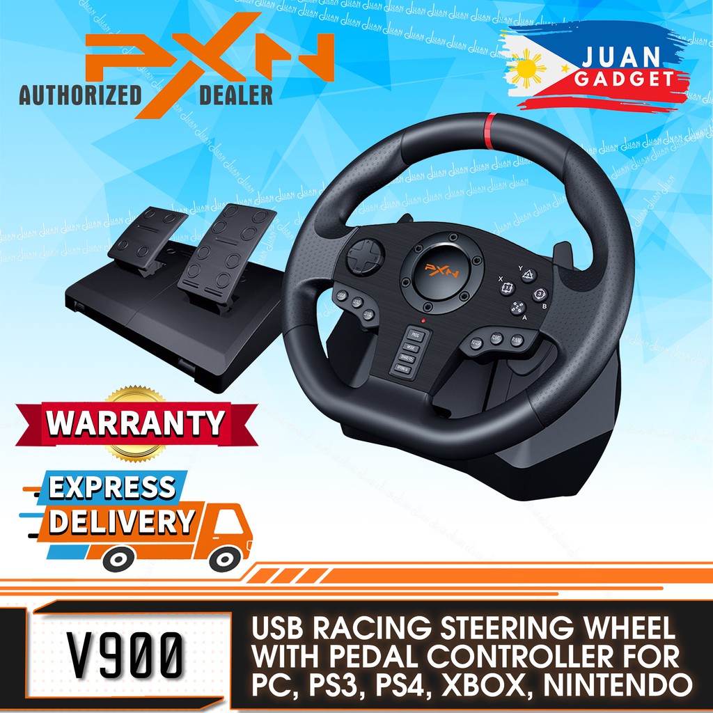 PXN V900 PC Racing Wheel, Universal USB Car Sim 270/900 Degree Race Steering Wheel with Pedals ...