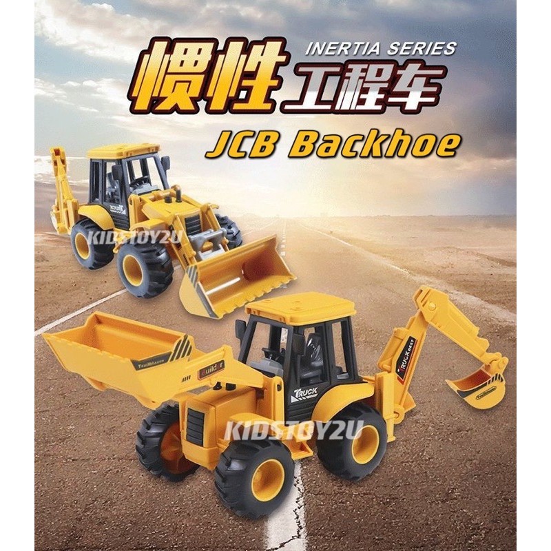 JCB Backhoe Loader Dump Truck Toy Excavator Lori Tanah Construction ...