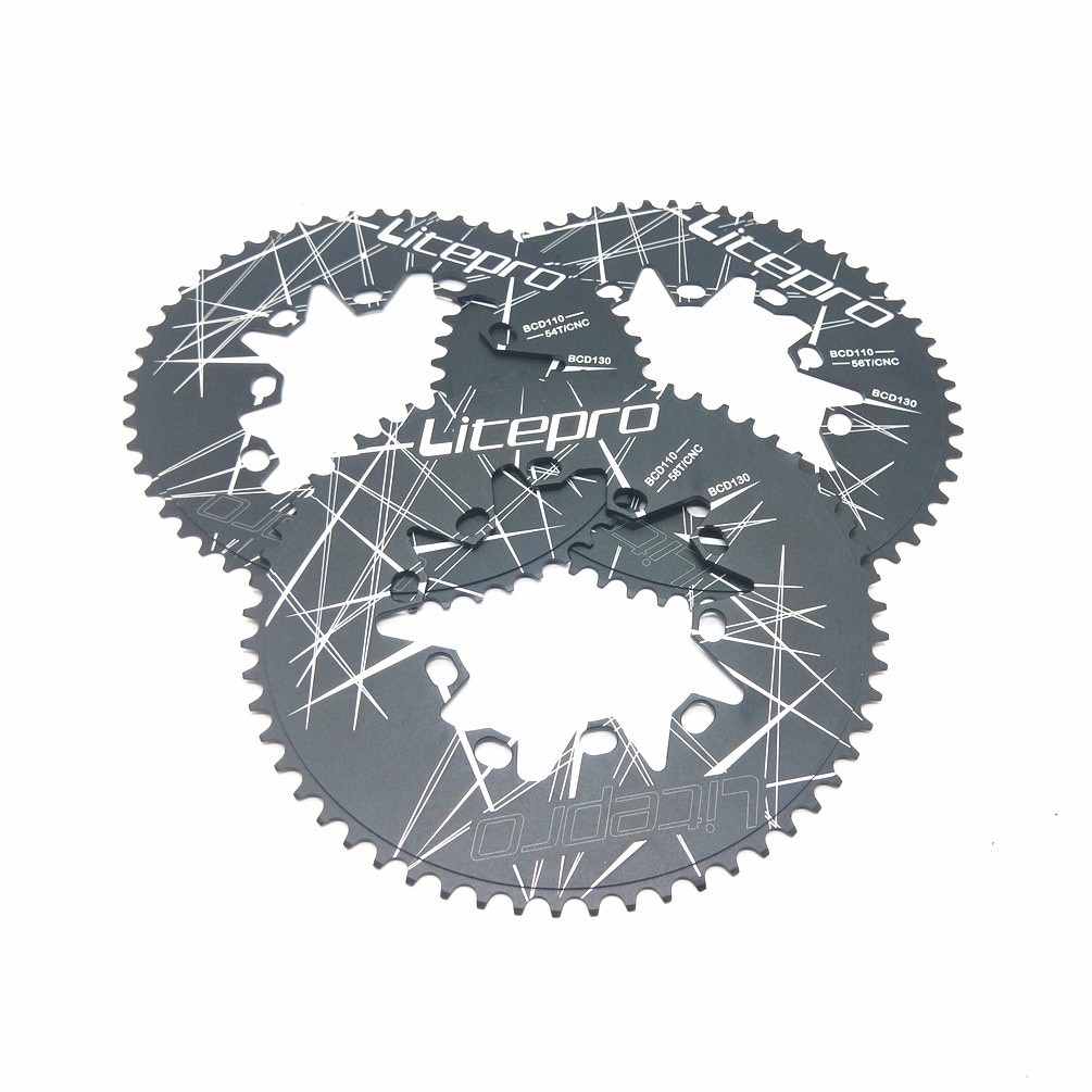 Litepro Oval Double BCD 110/130MM Chainring Folding Bike 54/56/58T ...