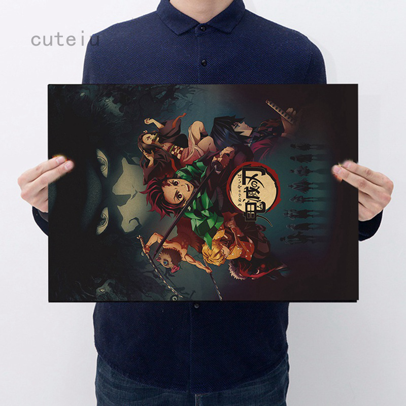 19.6X13.7Inch New Japanese Anime Demon Slayer: Kimetsu No Yaiba Wall ...
