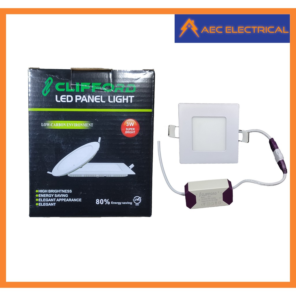 Clifford LED Panel Light Square Recessed Type Energy Saving Bright ...