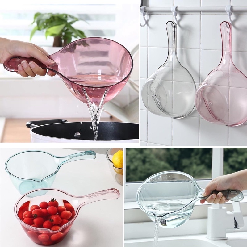 Water Dipper Clear Tabo Aesthetic Transparent Scooper Bathroom Toilet ...