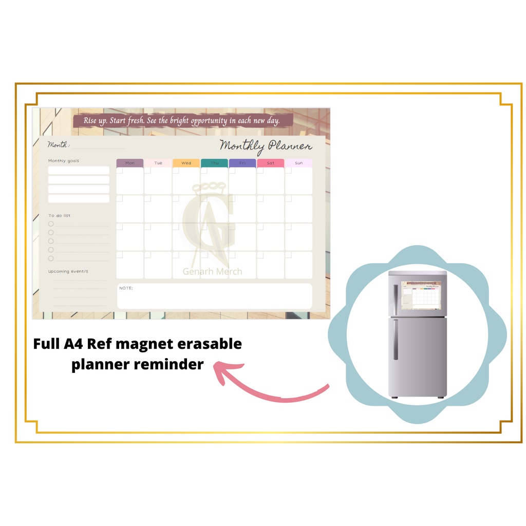 Magnetic Calendar for Refrigerator, Monthly/Weekly Dry Erase Fridge ...