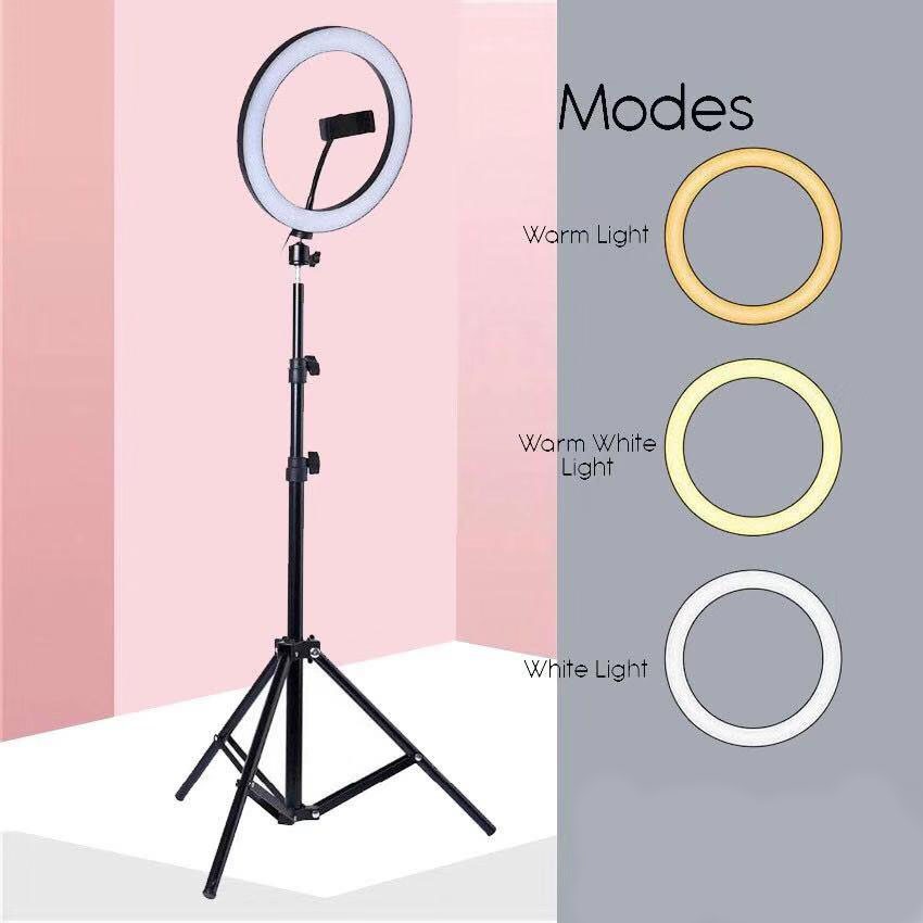 Ring Light 10"/26cm Dimmable LED Ringlight With Tripod Stand CPHolder For Makeup Photography ...