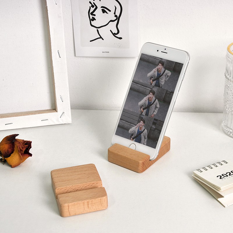ins wooden phone holder small portable phone holder lazy phone holder ...