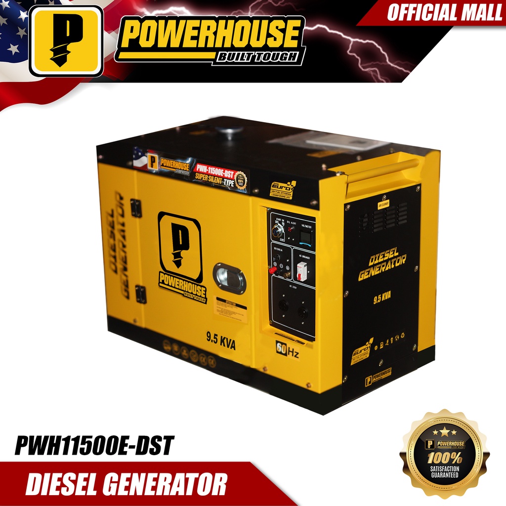 POWERHOUSE 9.5KVA Diesel Silent Type Generator with Battery For ...