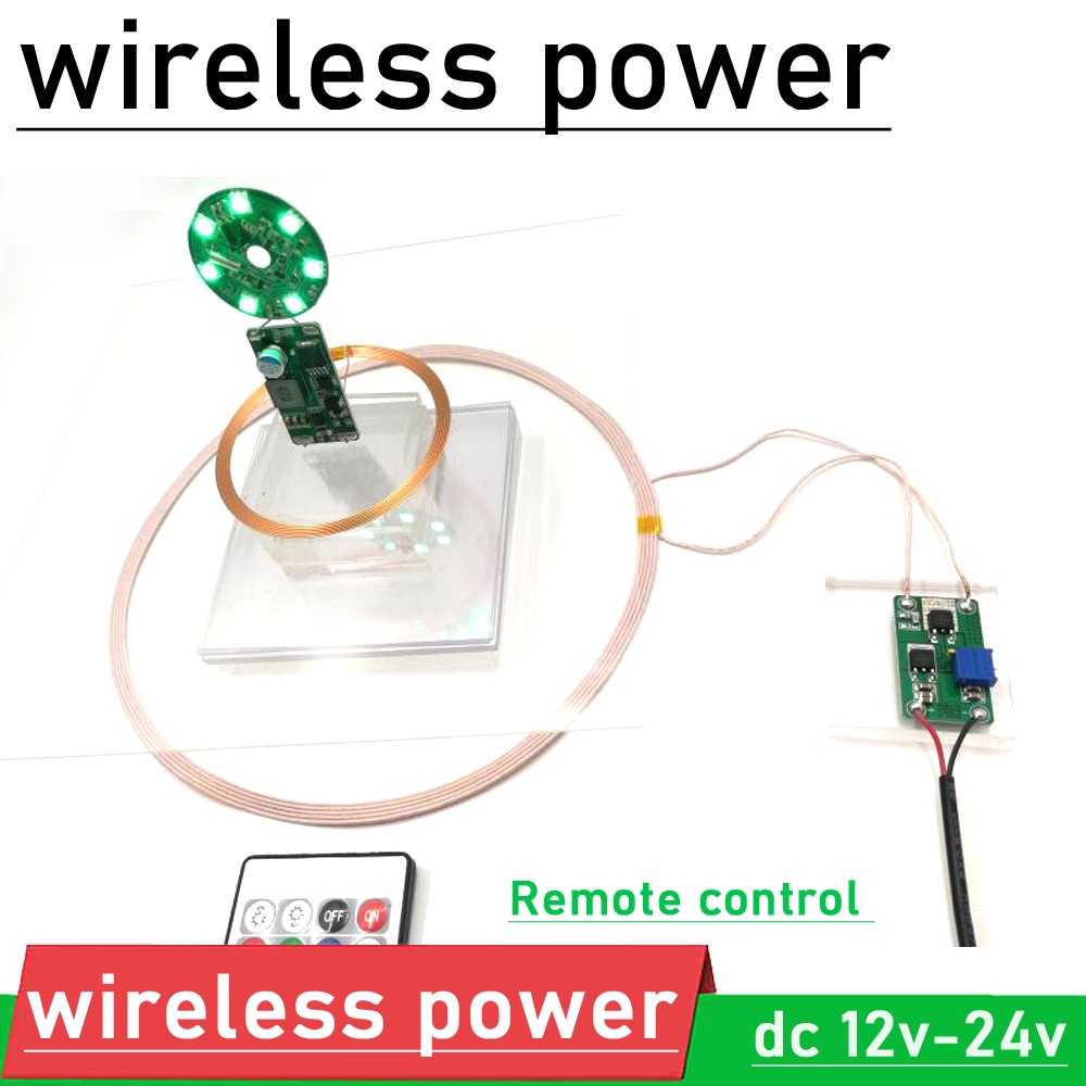 DC 12V 24V wireless power supply Charging Module Full color LED remote ...