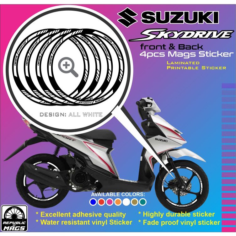 Suzuki Skydrive Mags Printed and Laminated Decals Stickers | Shopee ...