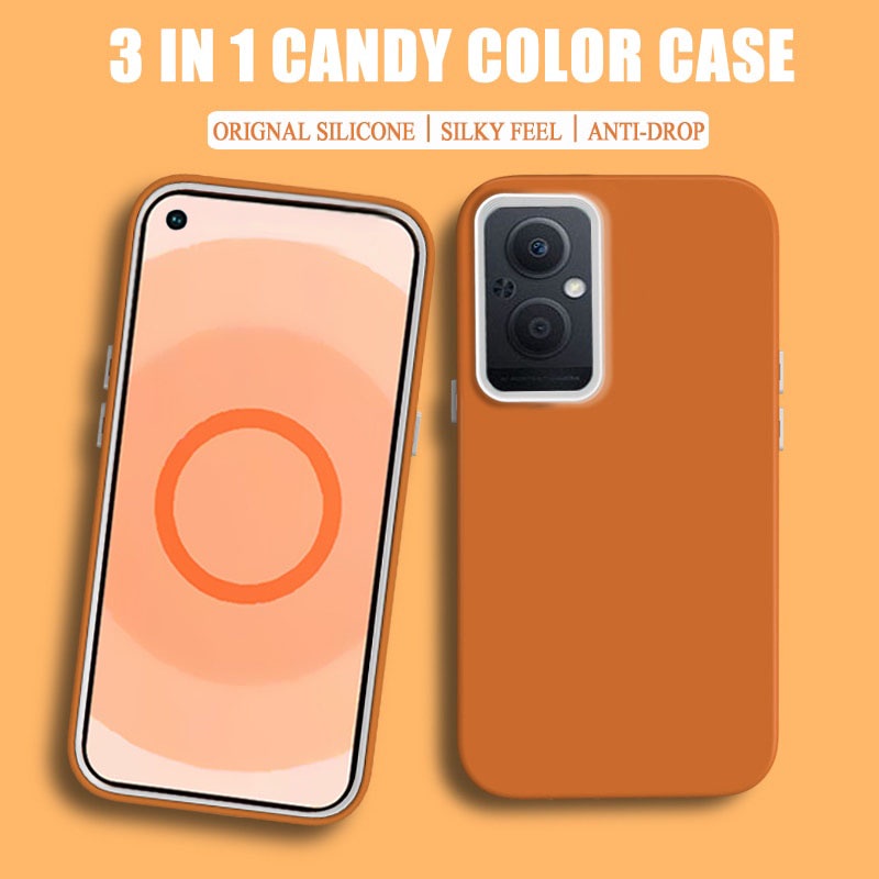 OPPO Reno 7Z 8Z 5G Case OPPO Reno 5 6 8 5G Case Contrast Shell Silicone