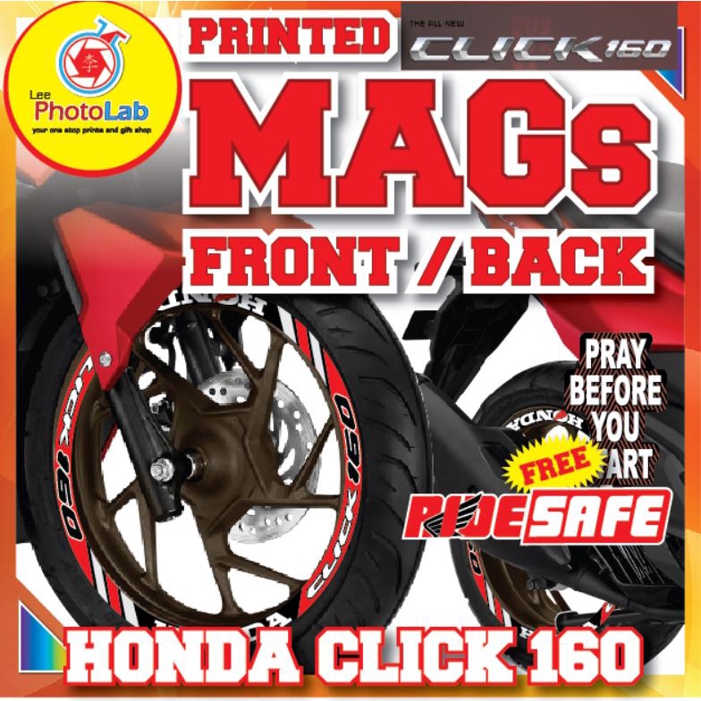Honda Click 160 Printed Sticker for MAGs (Paired) | Shopee Philippines