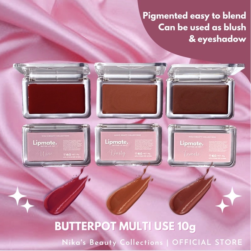NBC Lipmate Creamy ButterPot Multi use 10g(Lip pot, Blush, Eyeshadow ...