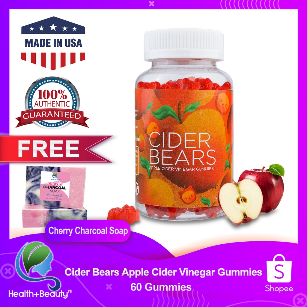 Cider Bears Apple Cider Vinegar Gummies 60 Counts Shopee Philippines