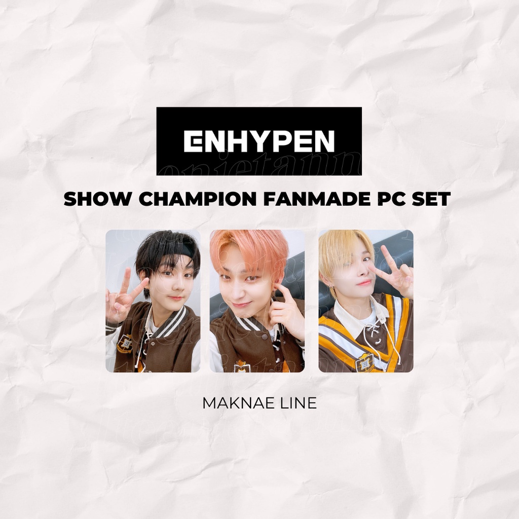 ENHYPEN TAMED-DASHED SHOW CHAMPION FANMADE PHOTOCARDS JUNGWON HEESEUNG ...