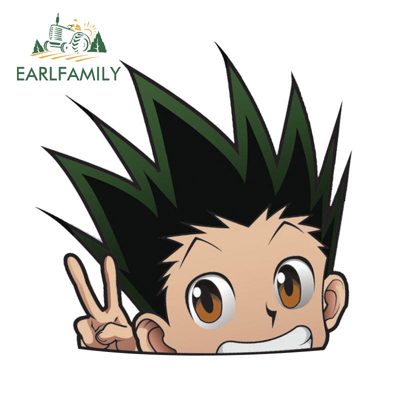 EARLFAMILY 13cm x 12.9cm for Gon Hunter x Hunter Peeker Car Stickers ...