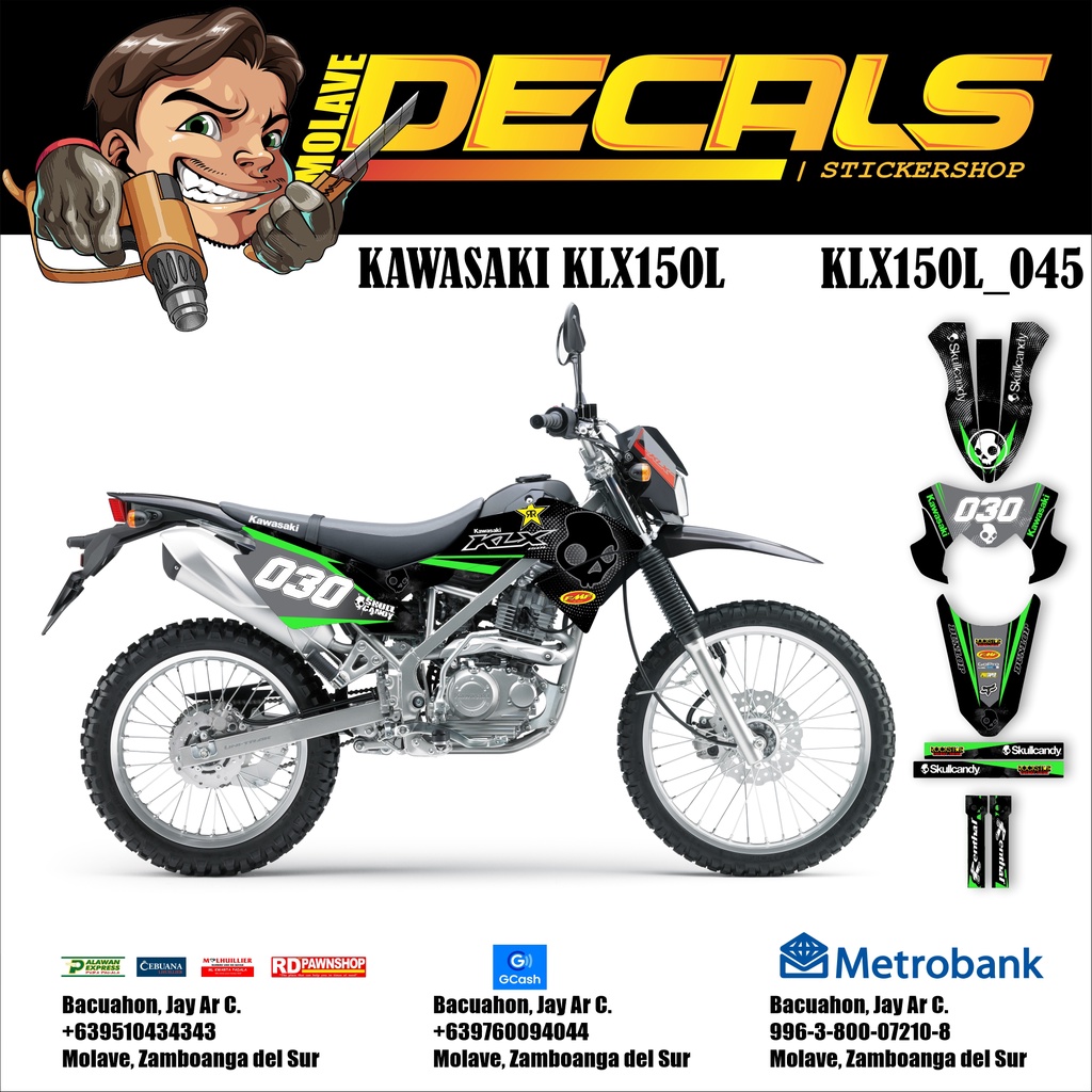 Kawasaki KLX 150L Decals Set | KLX150L_045 | Shopee Philippines