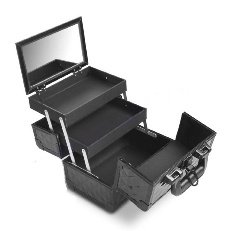 Gladking Portable Makeup Kit Train Case With Mirror | Shopee Philippines