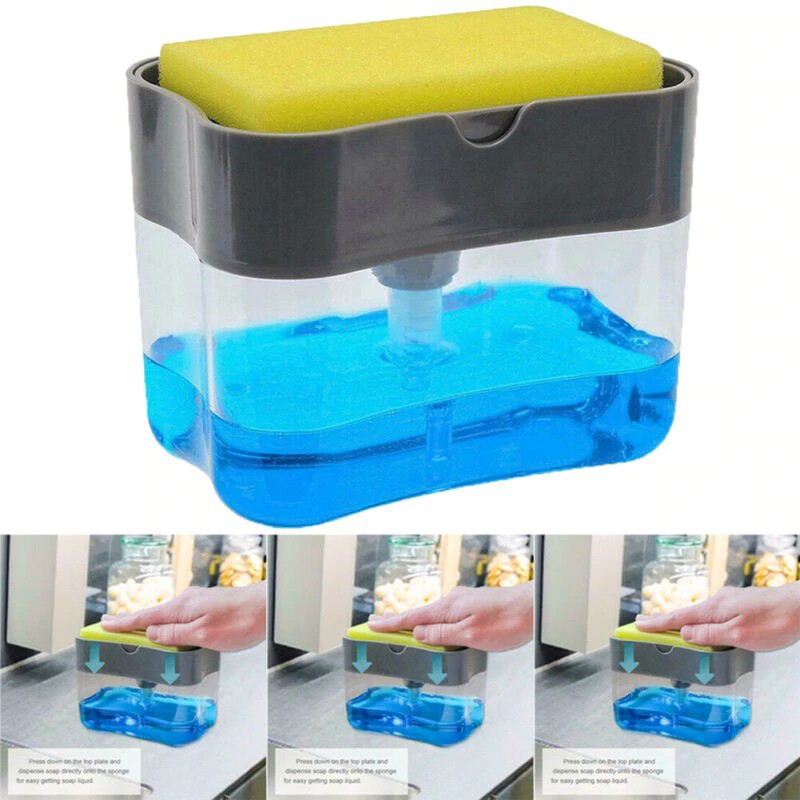 Y&Z 2-in-1 Multi-function Dishwashing Liquid Box Soap Pump Dispenser ...