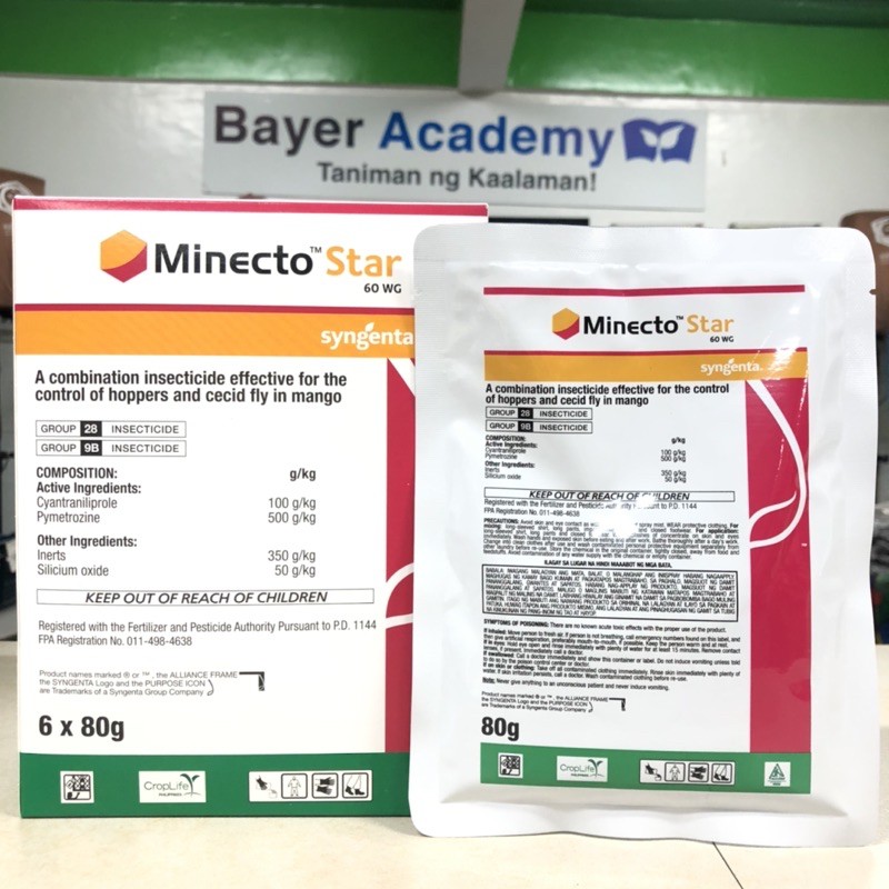 SYNGENTA MINECTO STAR CYANTRANILIPROLE and PYMETROZINE 60 WG SYSTEMIC ...