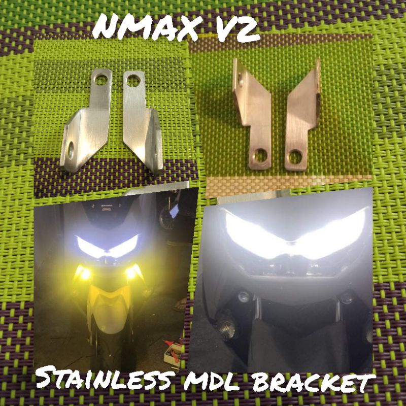 NMAX V2 STAINLESS MDL LEFT AND RIGHT BRACKET | Shopee Philippines