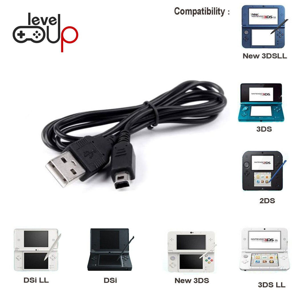 Nintendo DSi 2DS 3DS High Speed USB Cable Power Cord | Shopee Philippines