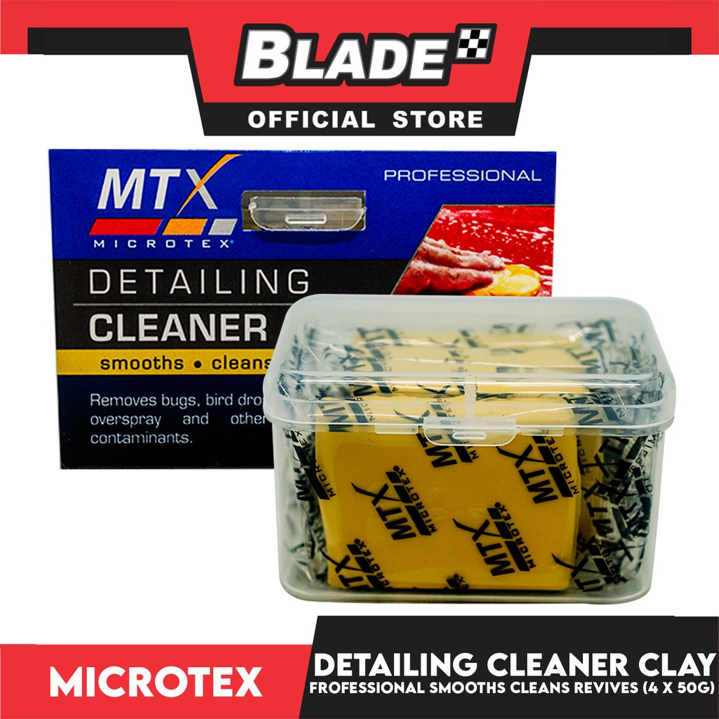 Microtex Detailing Cleaner Clay (4 x 50g) Ultra Durable Soft Smooths ...