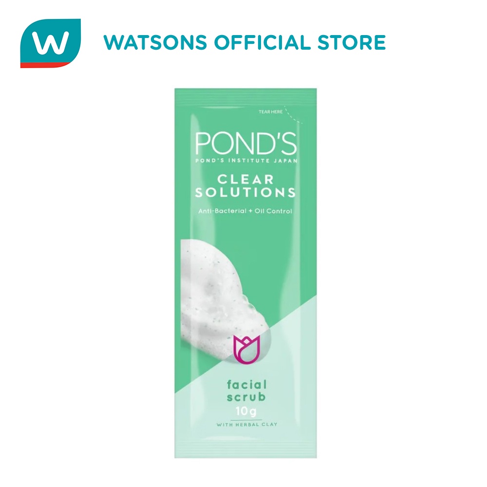 Ponds Clear Solutions Anti-Bacterial Facial Scrub 10g | Shopee Philippines