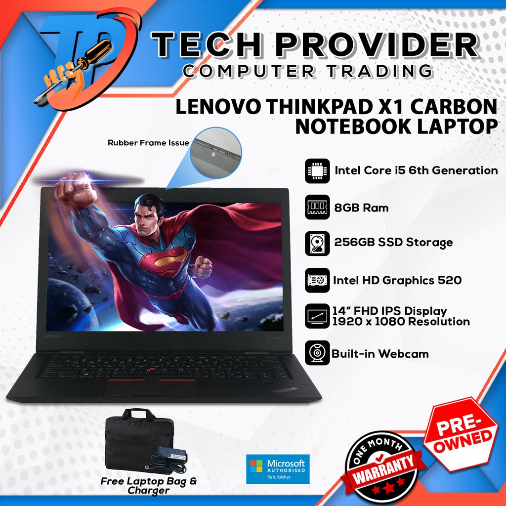LENOVO ThinkPad X1 Carbon Gen4 14" Business Ultrabook Laptop Intel Core ...