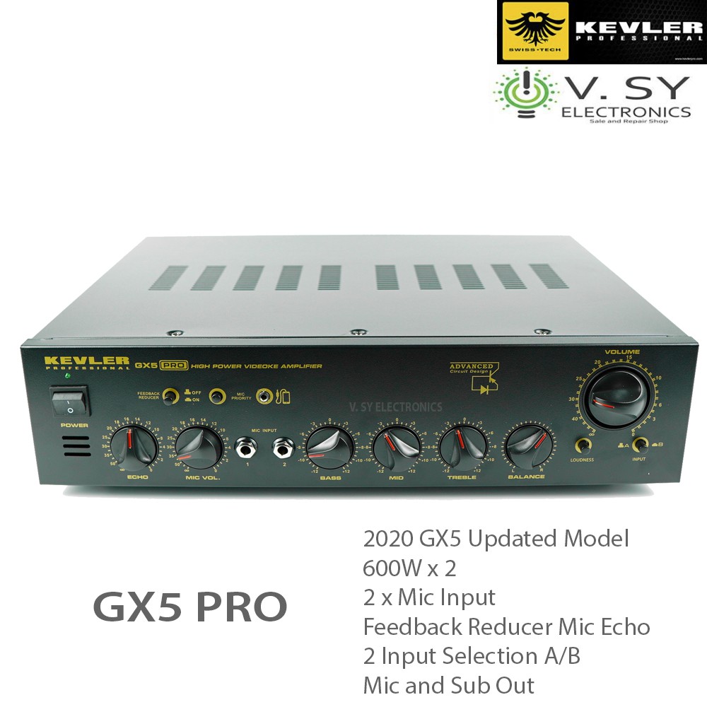 2020 Kevler GX5 PRO High Power Videoke Amplifier 600W x 2 GX 5 GX-5 ...